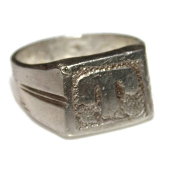 n/a | Accessories | Vintage Estate Sterling Silver Mens Ring Signet ...